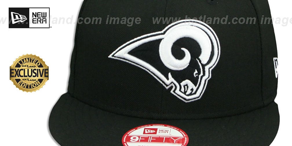 Los Angeles Rams TEAM-BASIC SNAPBACK Black-White Hat