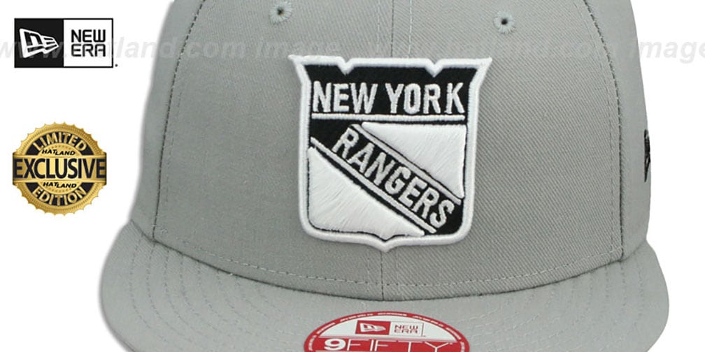 New York Rangers TEAM-BASIC SNAPBACK Grey-Black Hat