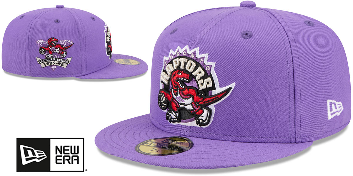 Toronto Raptors 1ST SEASON ANNIVERSARY SIDE-PATCH Purple Fitted H