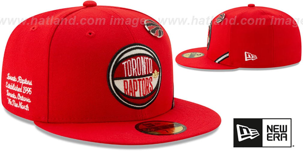 Toronto Raptors 2019 NBA DRAFT Red Fitted Hat by New Era