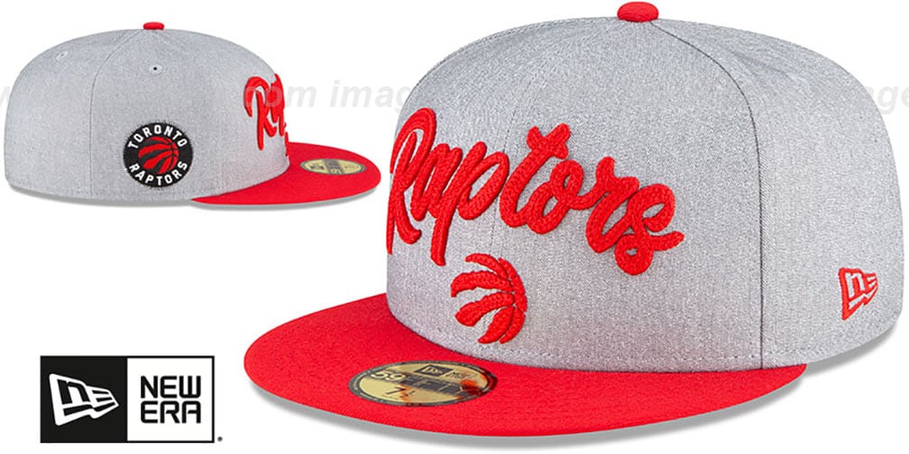 Toronto Raptors ROPE STITCH DRAFT Grey-Red Fitted Hat