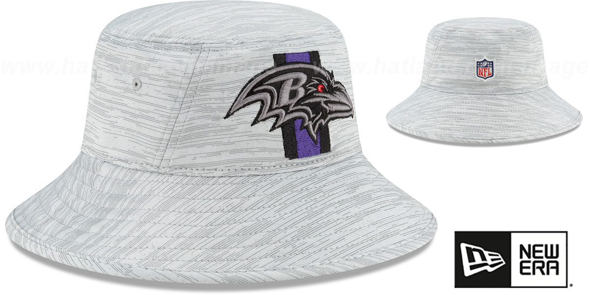 Baltimore Ravens 2021 NFL TRAINING BUCKET Hat by New Era