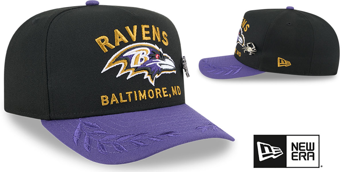 Baltimore Ravens 2025 NFL DRAFT ONSTAGE A-FRAME Black-Purple Fitt