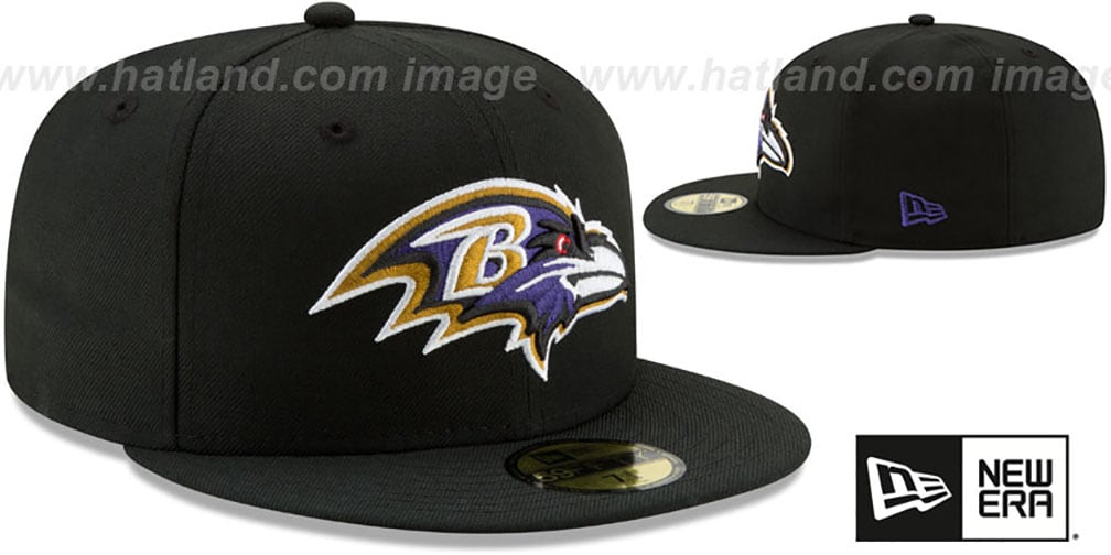 Baltimore Ravens NFL TEAM-BASIC Black Fitted Hat by New Era