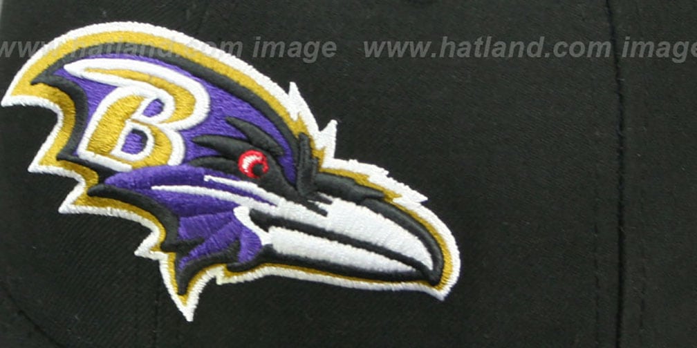 Baltimore Ravens SIDE TEAM-PATCH Black Fitted Hat by New Era