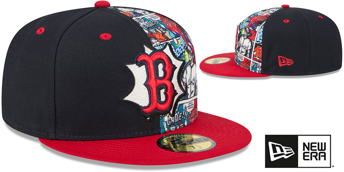 Boston Red Sox DIAMOND HERO Navy-Red Fitted Hat by New Era