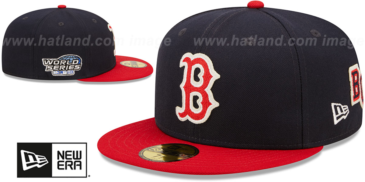Boston Red Sox LETTERMAN SIDE-PATCH Fitted Hat by New Era