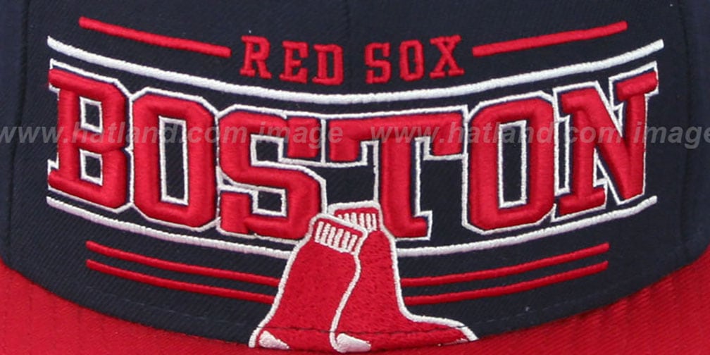 Boston Red Sox RETRO-SMOOTH Navy-Red Fitted Hat by New Era
