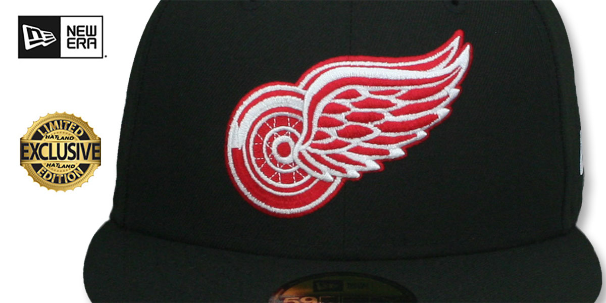 Detroit Red Wings NHL TEAM-BASIC Black Fitted Hat by New Era