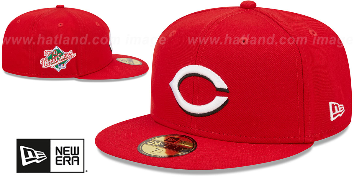 Cincinnati Reds 1990 WORLD SERIES SIDE-PATCH UP Fitted Hat