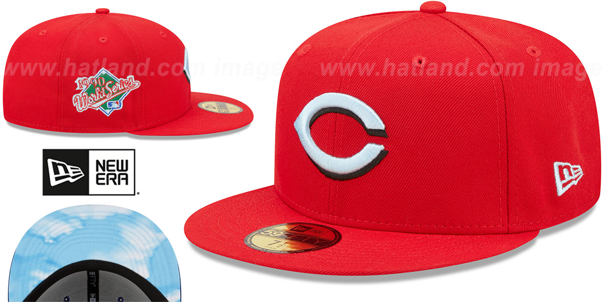 Cincinnati Reds 1990 WS CLOUD-UNDER Red Fitted Hat