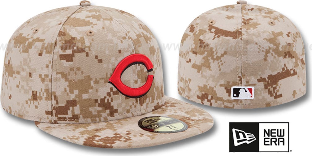 Cincinnati Reds 2013 STARS N STRIPES Desert Camo Hat