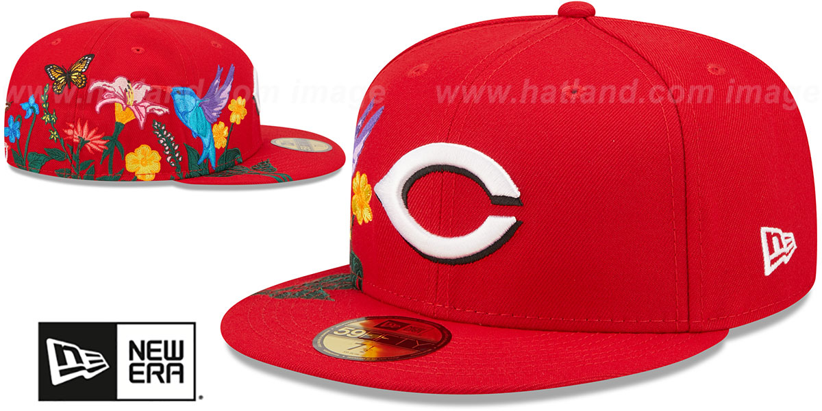 Cincinnati Reds SIDE-BLOOM Red Fitted Hat by New Era