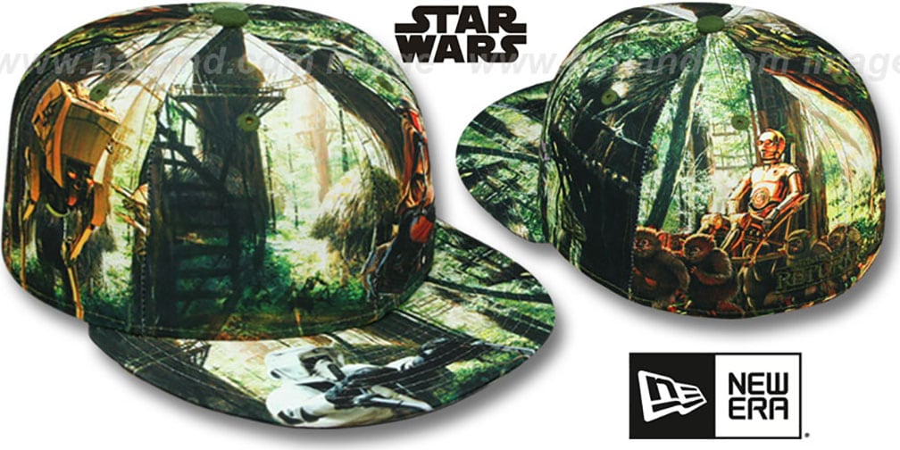 Star Wars Return of the Jedi ALL-OVER BATTLE Fitted Hat