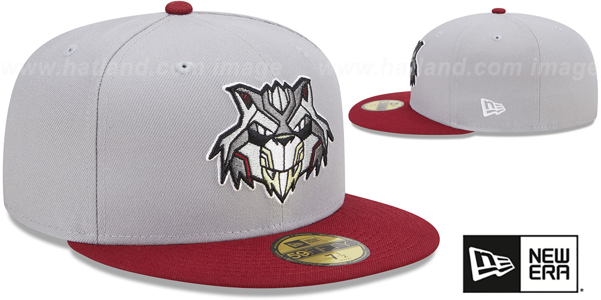 Sacramento River Cats MILB MARVEL DEFENDERS Grey-Burgundy Fitted