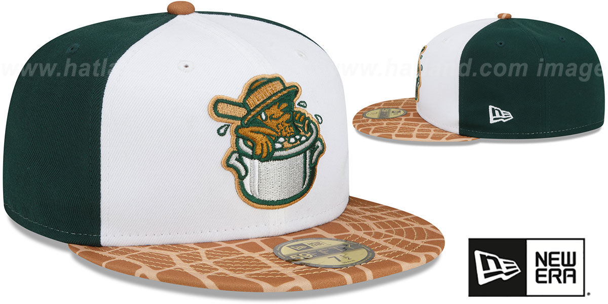 Charleston RiverDogs THEME NIGHT White-Green-Wheat Fitted Hat