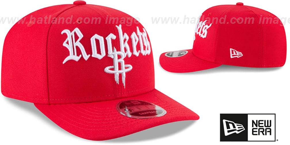 Houston Rockets CLASSIC-CURVE SNAPBACK Red Hat by New Era