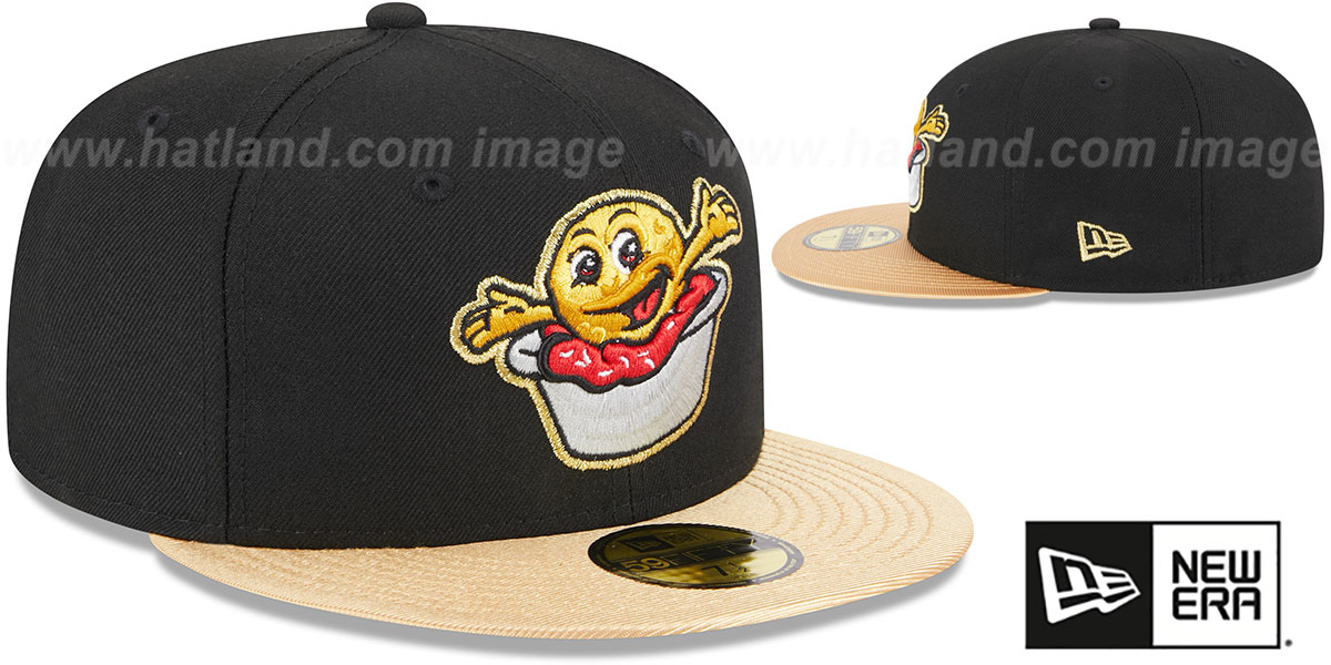 Akron RubberDucks THEME NIGHT Black-Gold Fitted Hat