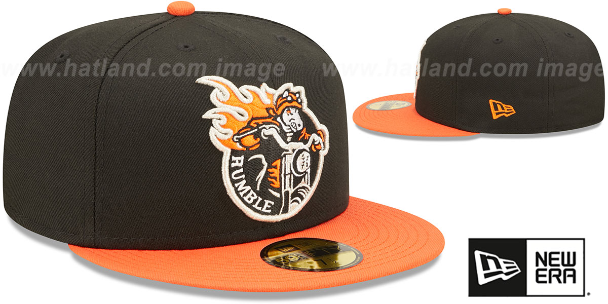 Binghamton Rumble Ponies THEME NIGHT Black-Orange Fitted Hat