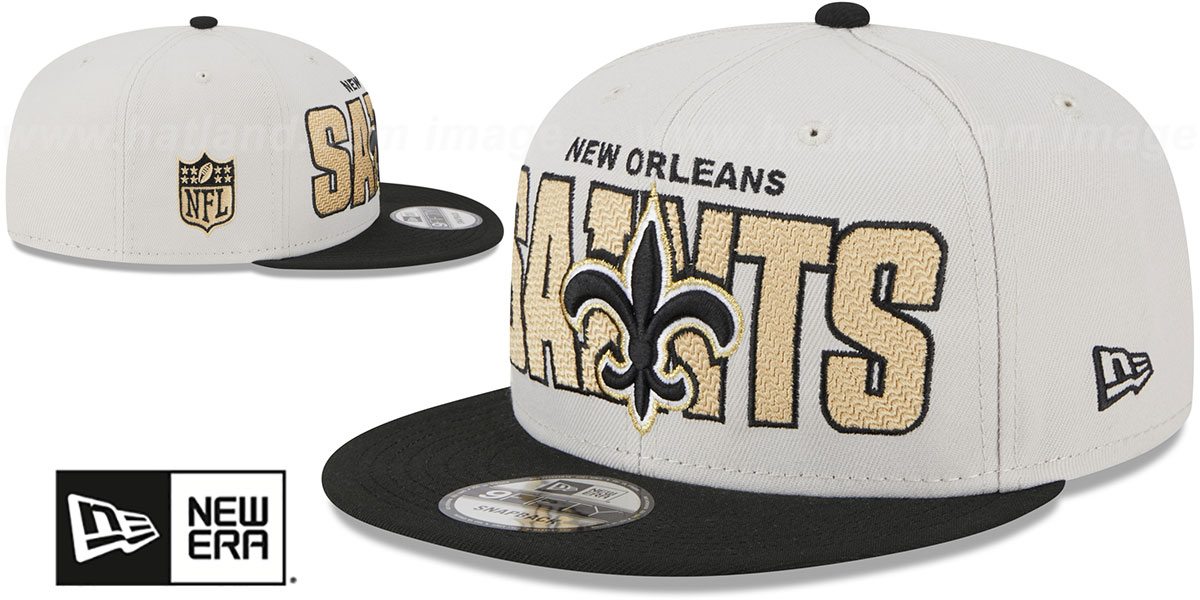 New Orleans Saints 2023 NFL DRAFT SNAPBACK Stone-Black Hat