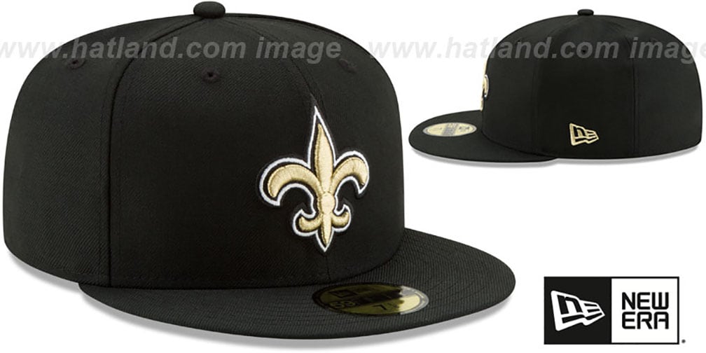 New Orleans Saints NFL TEAM-BASIC Black Fitted Hat