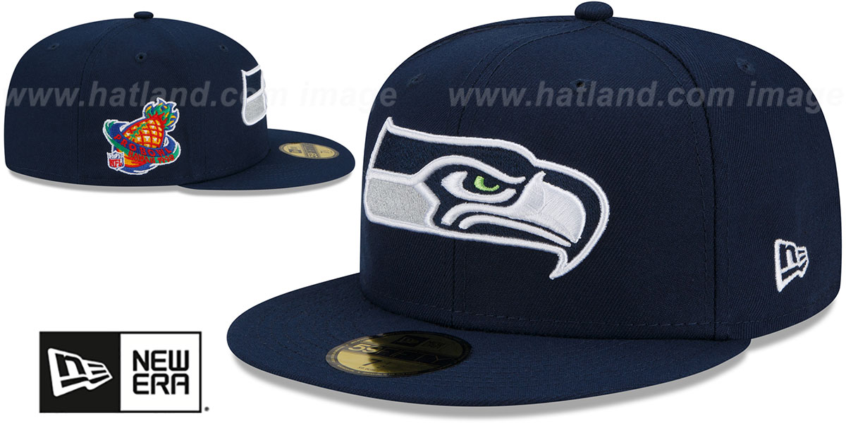 Seattle Seahawks 1998 PRO BOWL SIDE-PATCH Royal Fitted Hat