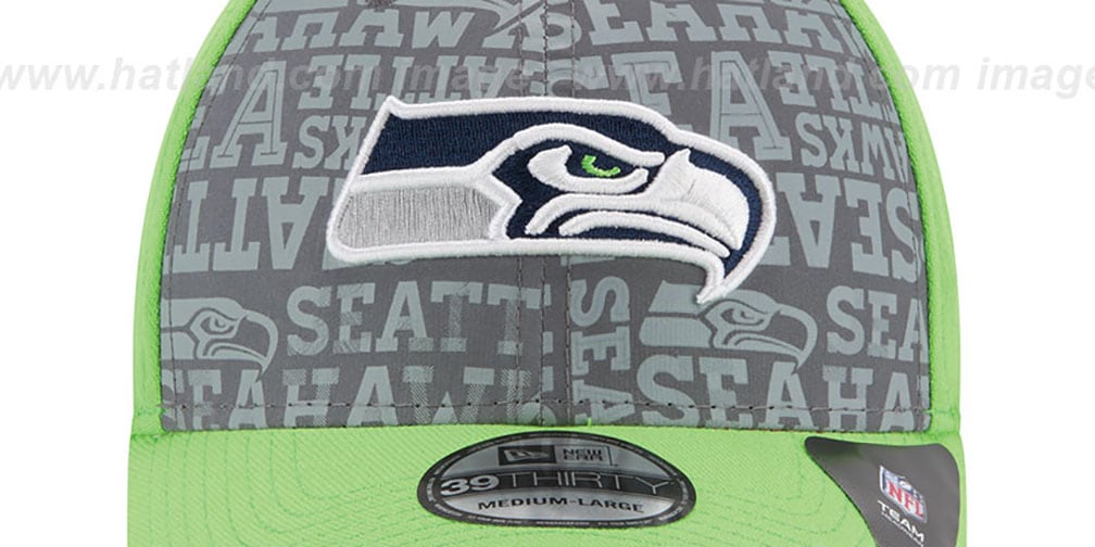 Seattle Seahawks 2014 NFL ALT DRAFT FLEX Lime Hat by New Era