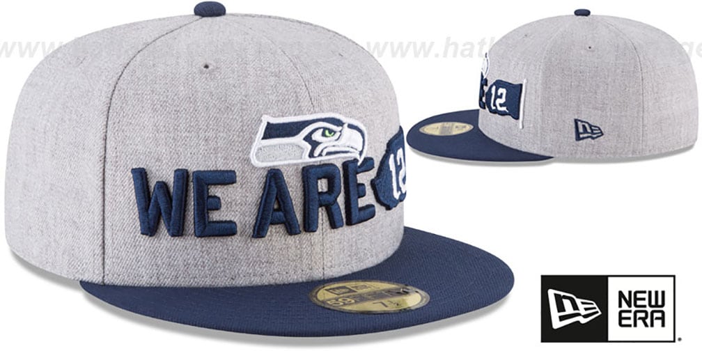 Seattle Seahawks 2018 ONSTAGE Grey-Navy Fitted Hat