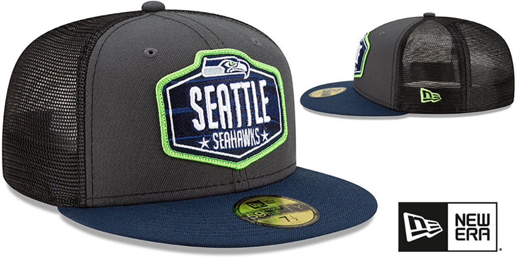 Seattle Seahawks 2021 NFL TRUCKER DRAFT Fitted Hat