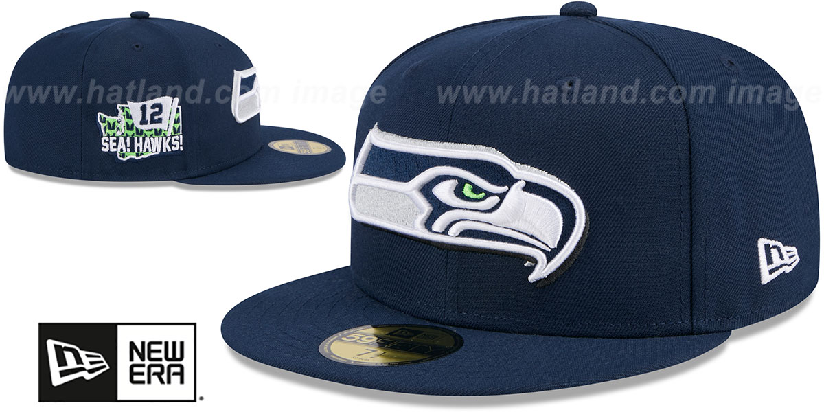 Seattle Seahawks 2024 NFL DRAFT Navy Fitted Hat by New Era