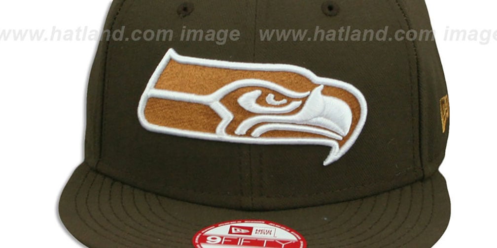 Seattle Seahawks TEAM-BASIC SNAPBACK Brown-Wheat Hat