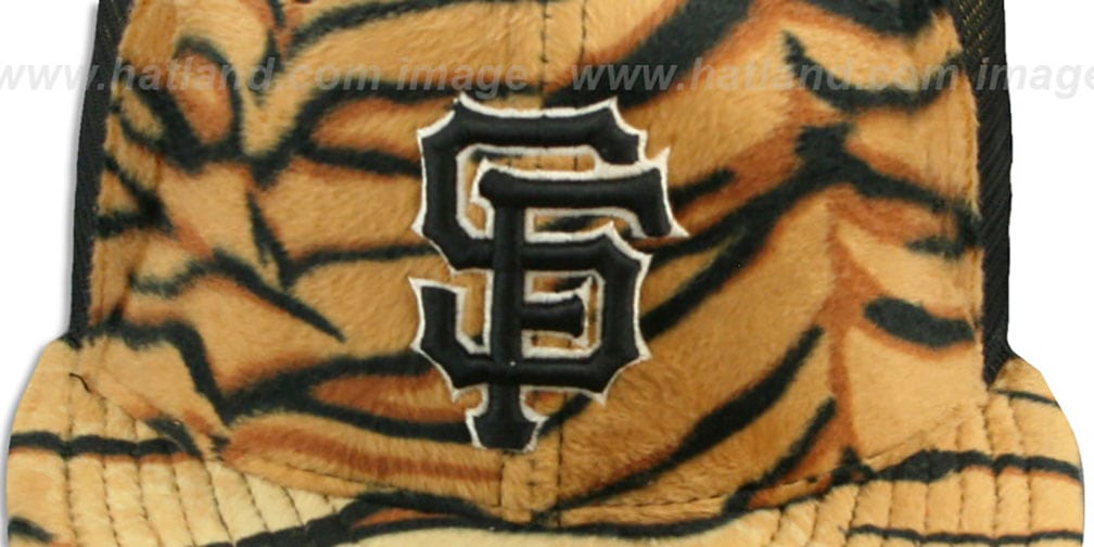 San Francisco SF Giants TIGER ANIMAL-FUR MESH-BACK Fitted Hat