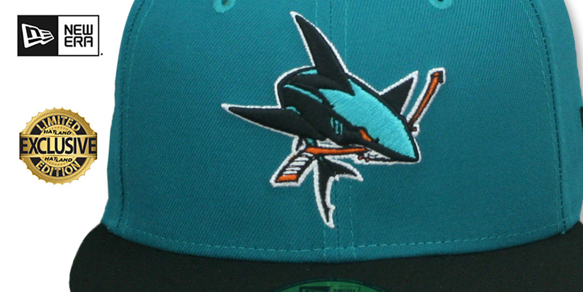 San Jose Sharks NHL TEAM-BASIC Teal-Black Fitted Hat