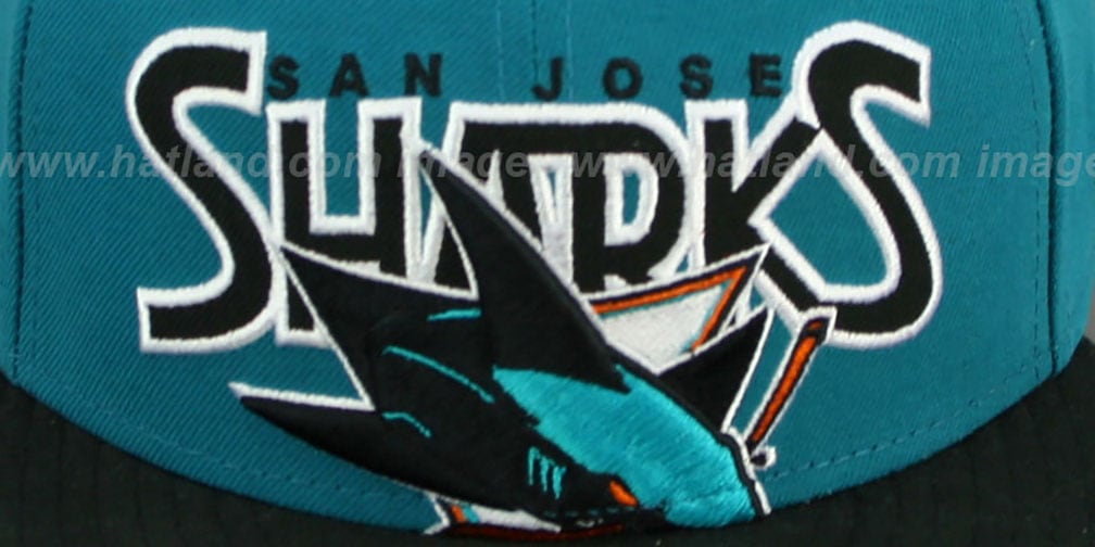 San Jose Sharks PROFILIN Teal-Black Fitted Hat by New Era