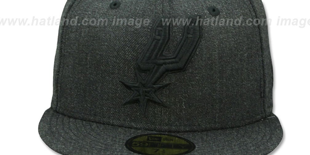 San Antonio Spurs TOTAL TONE Heather Black Fitted Hat