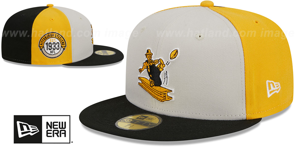 Pittsburgh Steelers HISTORIC SIDELINE PINWHEEL Fitted Hat