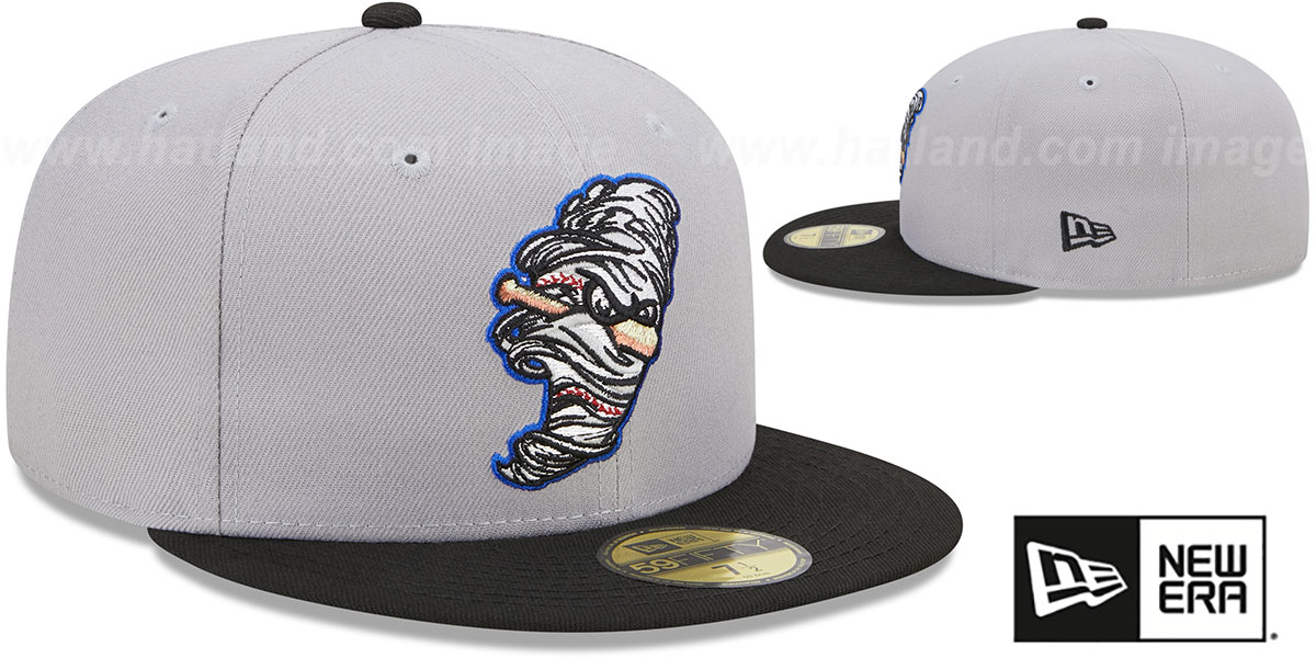 Omaha Storm Chasers MILB MARVEL DEFENDERS Grey-Black Fitted Hat