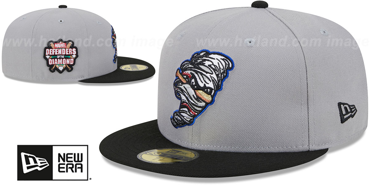Omaha Storm Chasers MILB MARVEL DEFENDERS SIDE-PATCH Grey-Black F