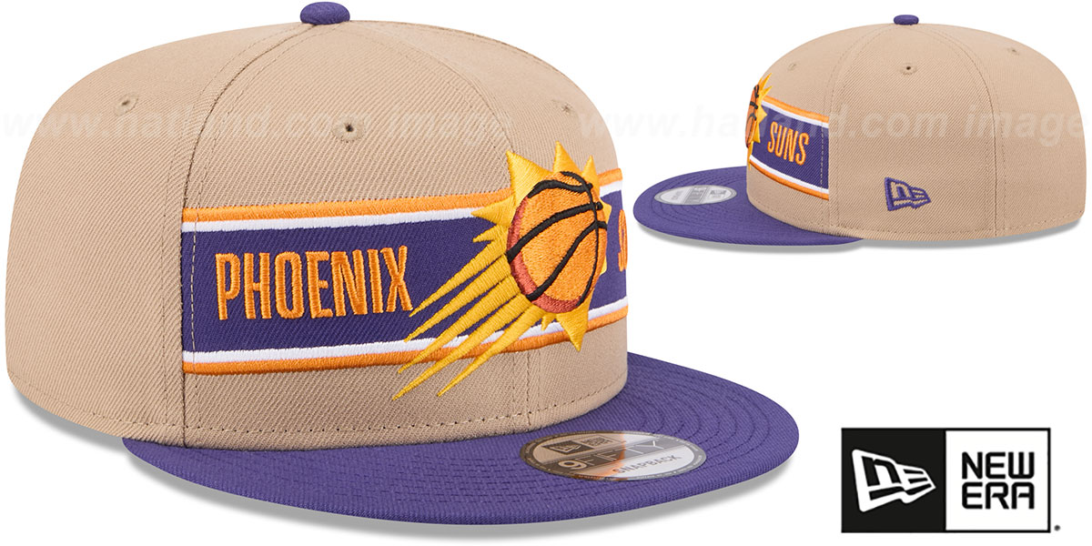 Phoenix Suns 2024 NBA DRAFT SNAPBACK Camel-Purple Hat