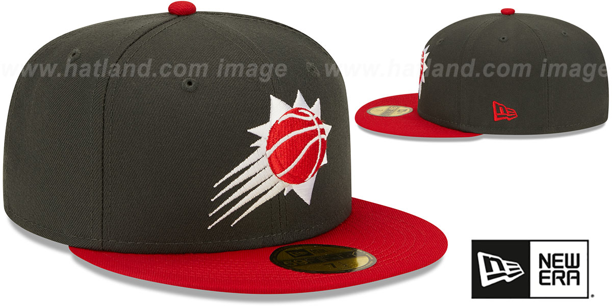 Phoenix Suns 2T COLOR PACK Charcoal-Red Fitted Hat