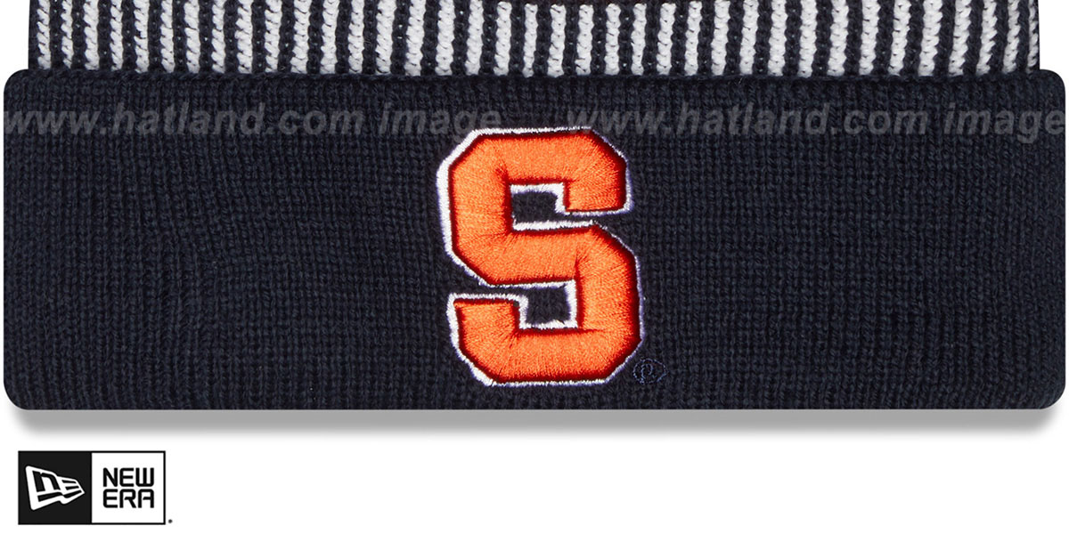 Syracuse STRIPED Knit Beanie Hat by New Era