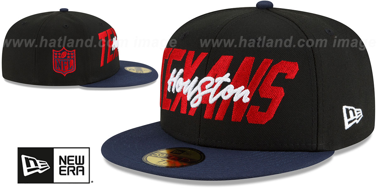 Houston Texans 2022 NFL DRAFT Black-Navy Fitted Hat