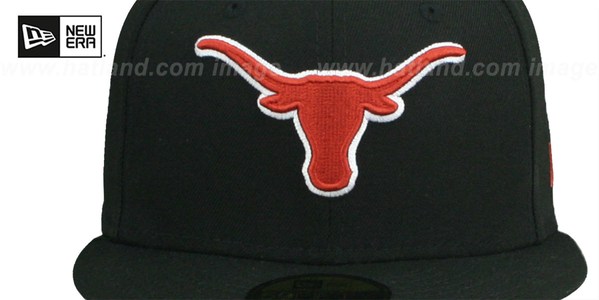 Texas NCAA TEAM-BASIC Black Fitted Hat by New Era