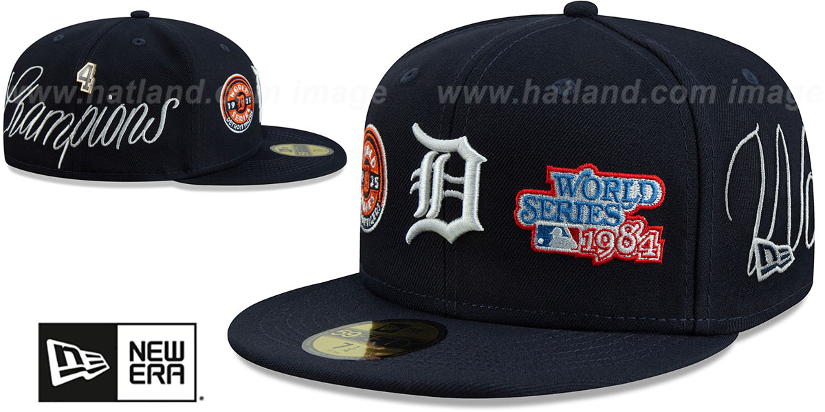 Detroit Tigers HISTORIC CHAMPIONS Navy Fitted Hat by New Era