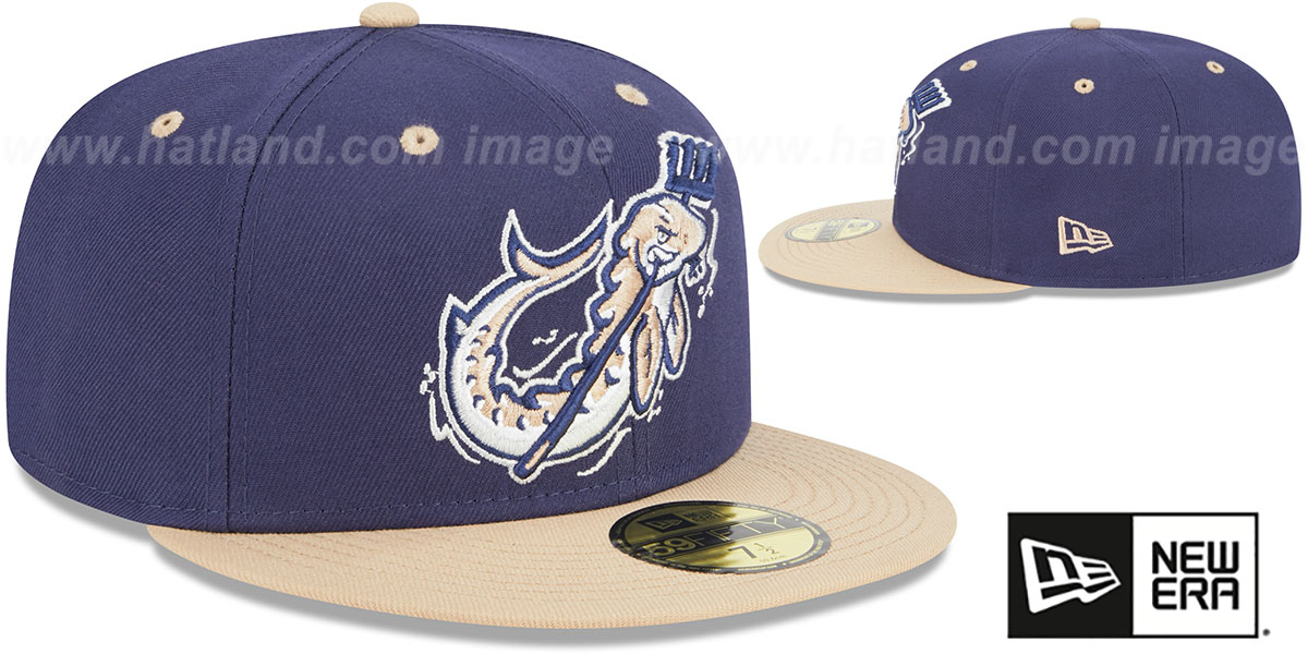 Wisconsin Timber Rattlers THEME NIGHT Navy-Tan Fitted Hat