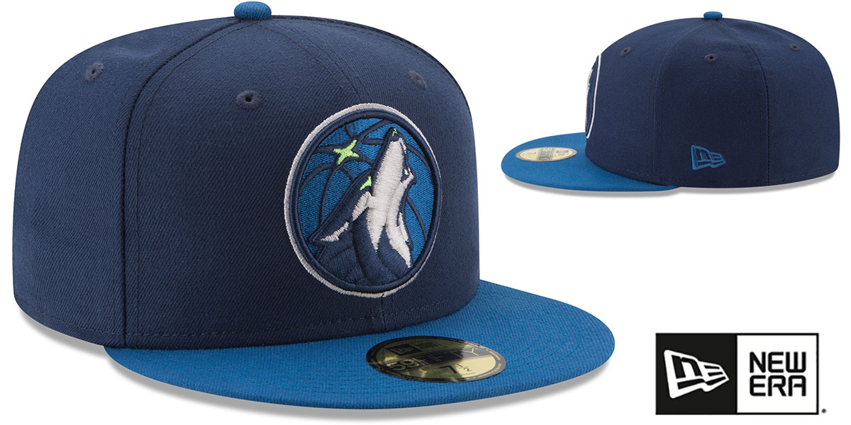 Minnesota Timberwolves 2T NBA TEAM-BASIC Navy-Blue Fitted Hat