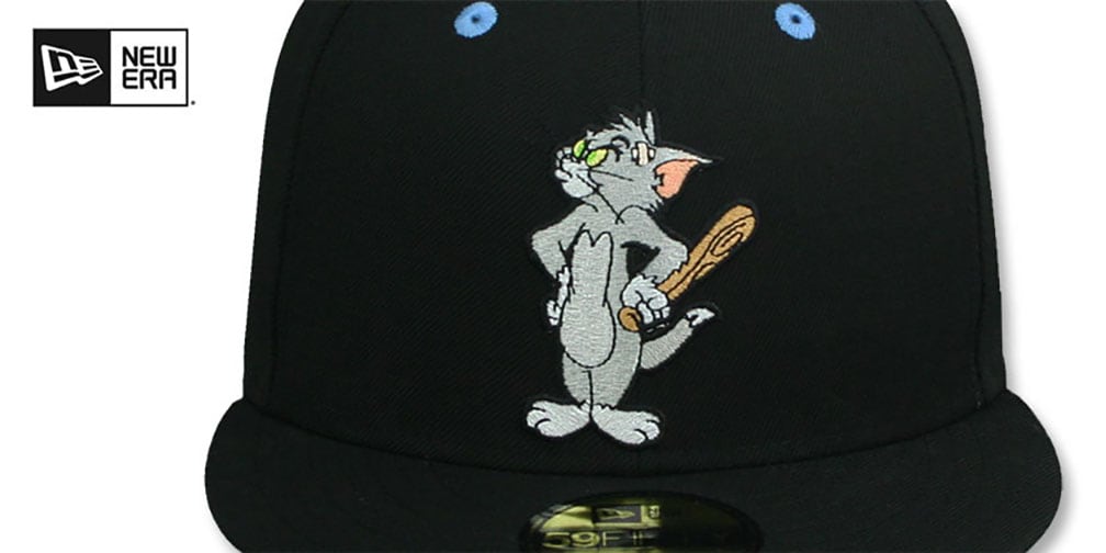 Tom and Jerry TOM AND BAT Black Fitted Hat by New Era