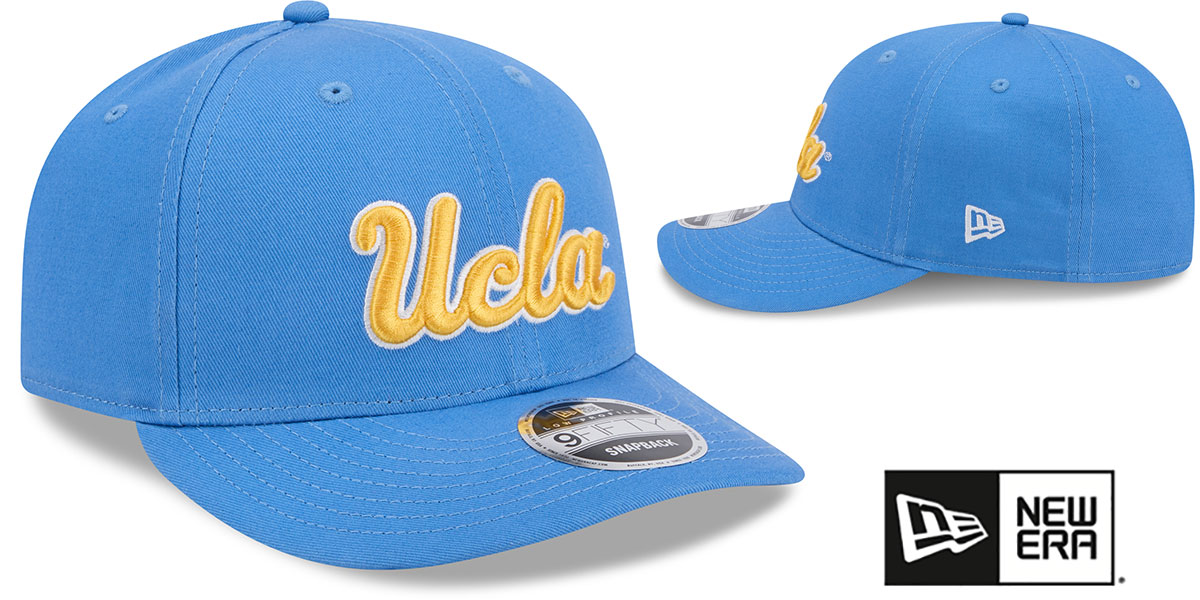 UCLA LOW-CROWN TEAM-BASIC SNAPBACK Blue Hat by New Era