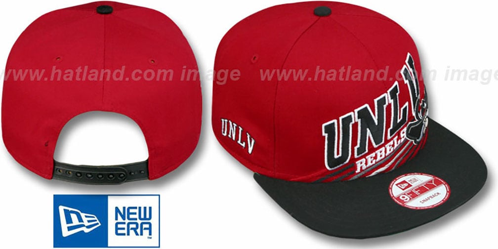 UNLV STILL ANGLIN SNAPBACK Red-Black Hat by New Era UNLV STILL ANGLIN SNAPBACK Red-Black Hat by New Era