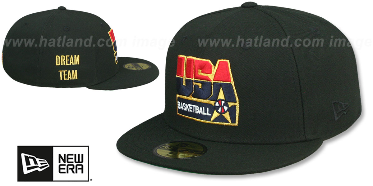 USA Basketball DREAM TEAM Black Fitted Hat by New Era